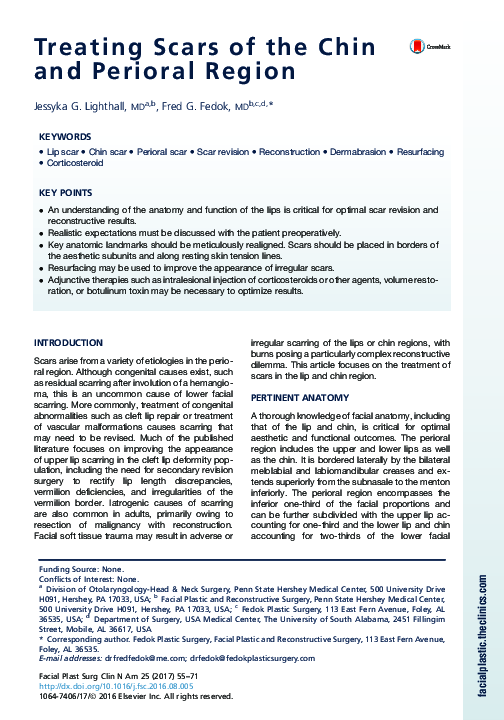 (PDF) Treating Scars of the Chin and Perioral Region