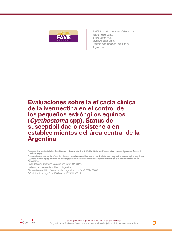 (PDF) Evaluaciones sobre la eficacia clínica de la ivermectina en el ...