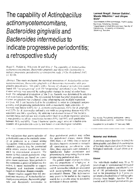 (PDF) The capability of Actinobacillus actinomycetemcomitans ...
