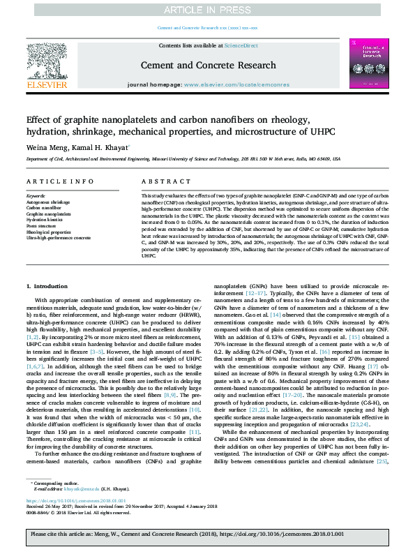 (PDF) Effect of graphite nanoplatelets and carbon nanofibers on ...