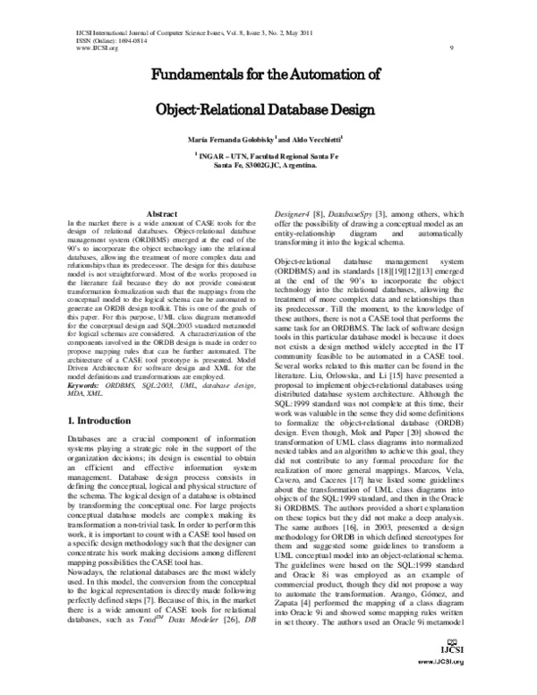 (PDF) Object-Relational Database Design