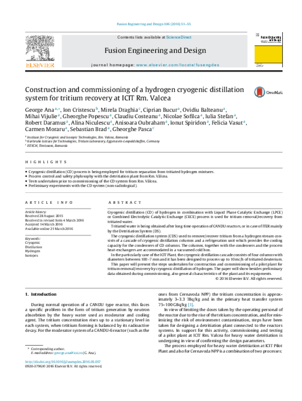 (PDF) Construction and commissioning of a hydrogen cryogenic ...