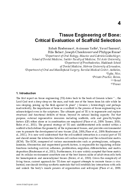 (PDF) Evaluating Scaffold Selection in Bone Tissue Engineering