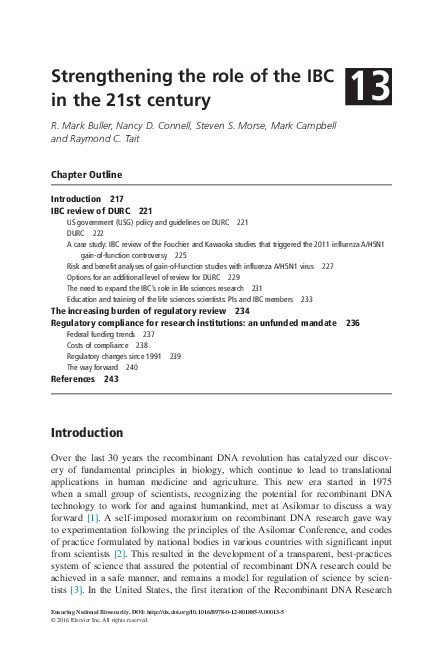 (PDF) Strengthening the role of the IBC in the 21st century | Raymond ...