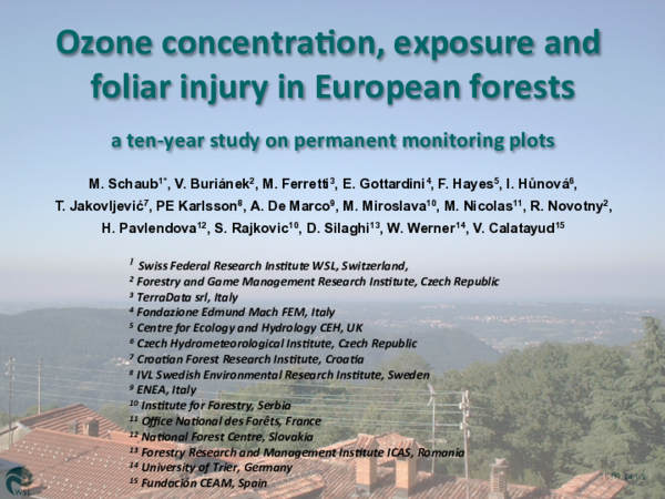 (PDF) Ozone concentration, exposure and foliar injury in European ...