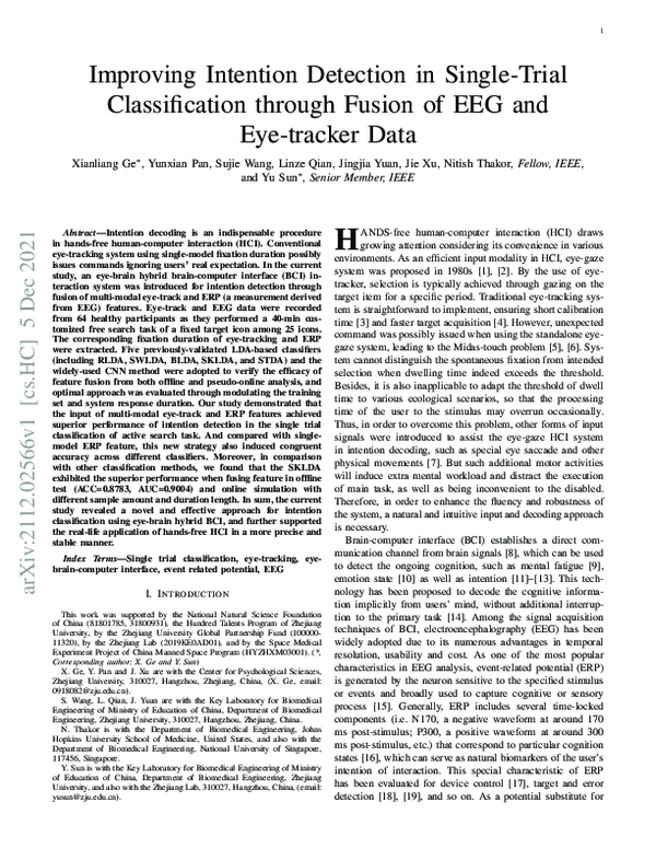 (PDF) Improving Intention Detection in Single-Trial Classification Through Fusion of EEG and Eye ...