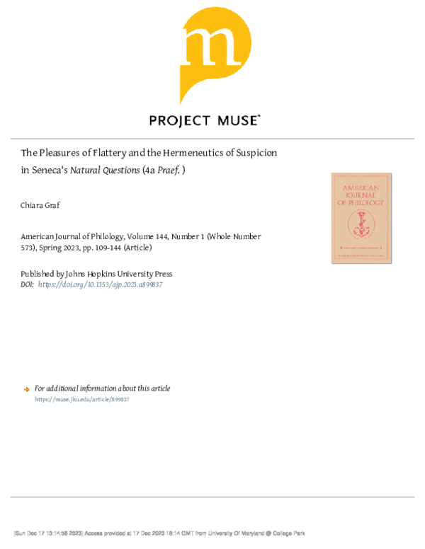 (PDF) The Pleasures of Flattery and the Hermeneutics of Suspicion in ...