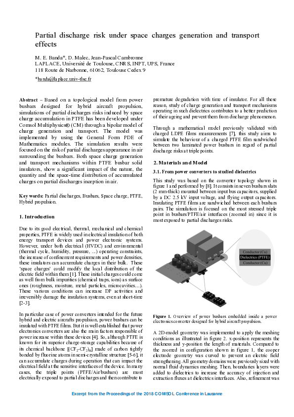 (PDF) Partial discharge risk under space charges generation and transport effects