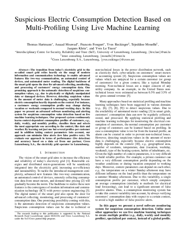 (PDF) Suspicious electric consumption detection based on multi ...