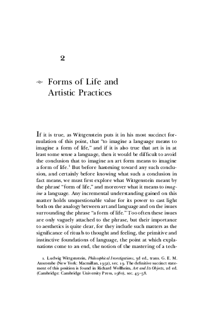 (PDF) 2. Forms of Life and Artistic Practices