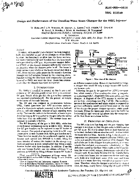 (PDF) Design and performance of the traveling-wave beam chopper for the ...