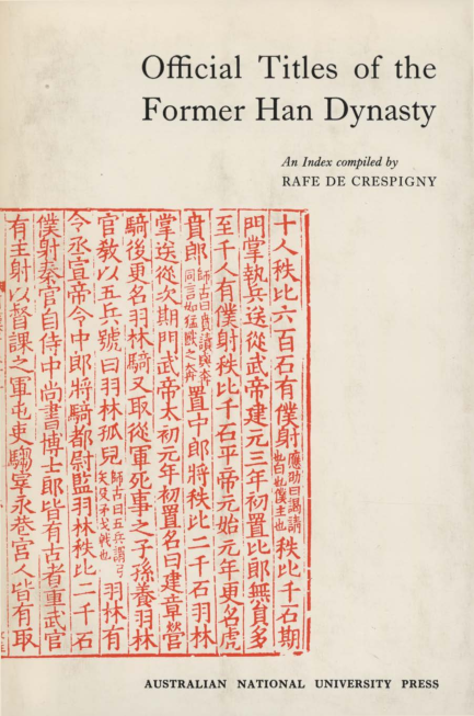 (PDF) Official titles of the former Han Dynasty : an index