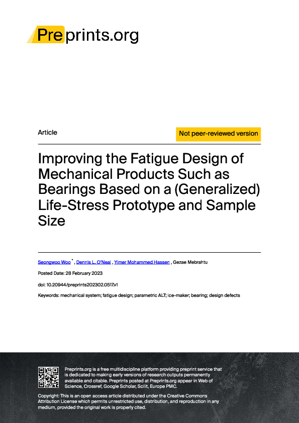 (PDF) Improving the Fatigue Design of Mechanical Products Such as ...