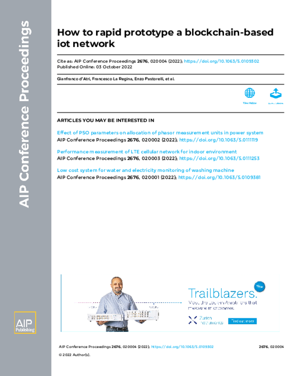 (PDF) How to rapid prototype a blockchain-based iot network