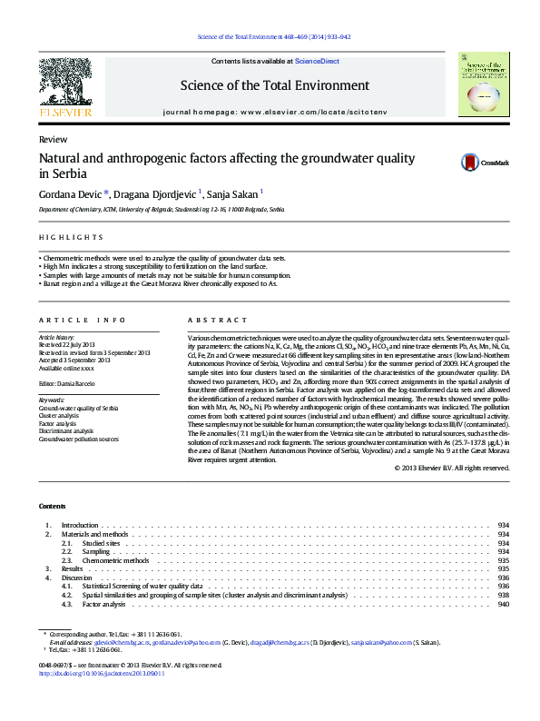 (PDF) Natural and Anthropogenic Factors Affecting Groundwater in the Critical Zone of the Texas ...