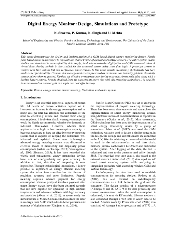 (PDF) Digital energy monitor: design, simulations and prototype