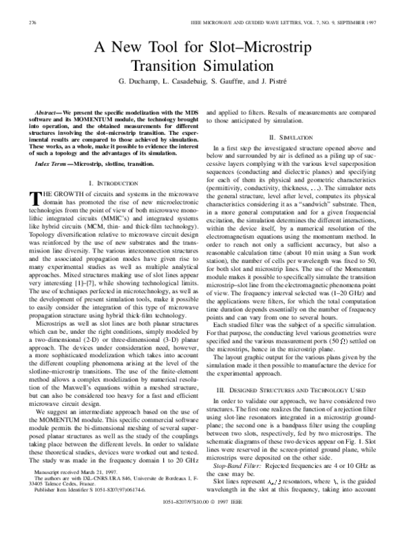 (PDF) A new tool for slot-microstrip transition simulation