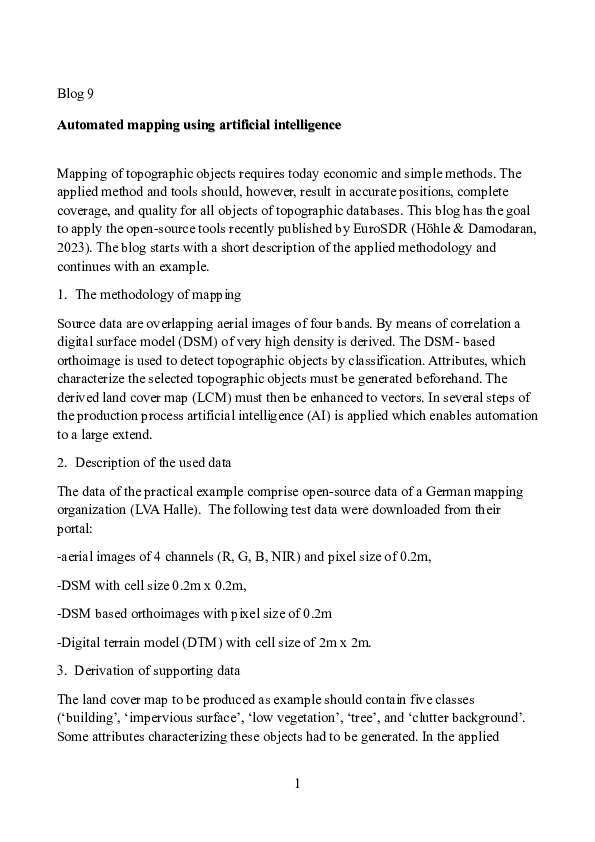 (PDF) Automated mapping using artificial intelligence