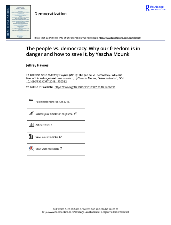 (PDF) The people vs. democracy: why our freedom is in danger and how to ...