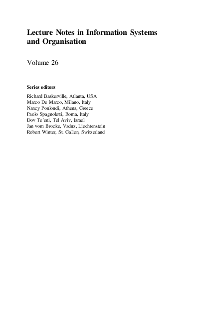 (PDF) Advances in Information Systems Development