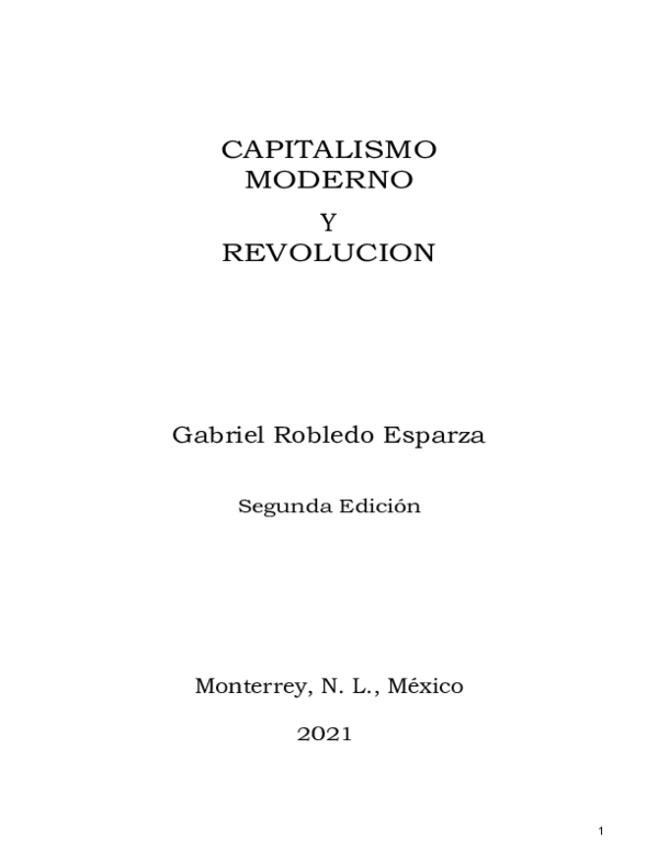 (DOC) CAPITALISMO MODERNO Y REVOLUCION