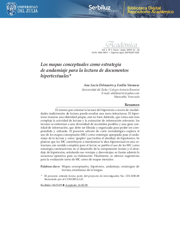(PDF) Los mapas conceptuales como estrategia de andamiaje para la ...
