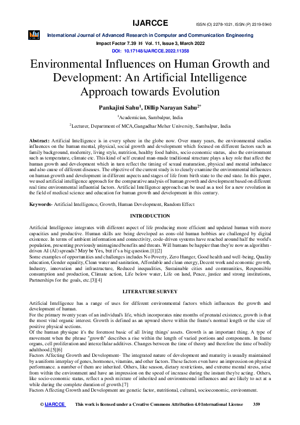 (PDF) Environmental Influences on Human Growth and Development: An ...