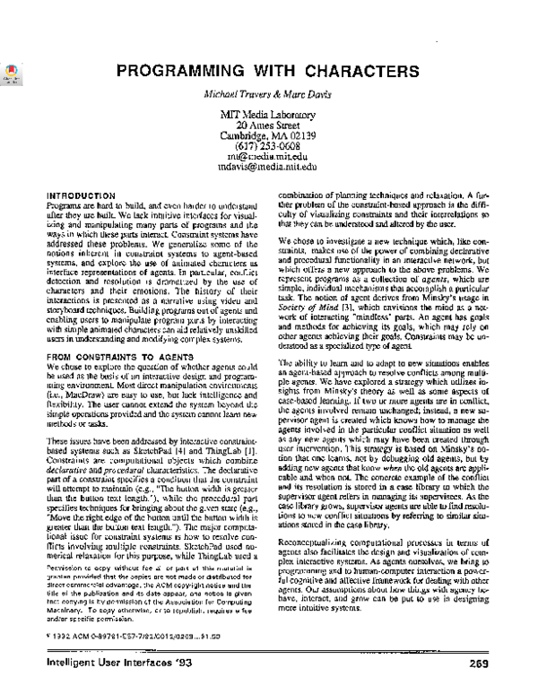 (PDF) Programming with characters