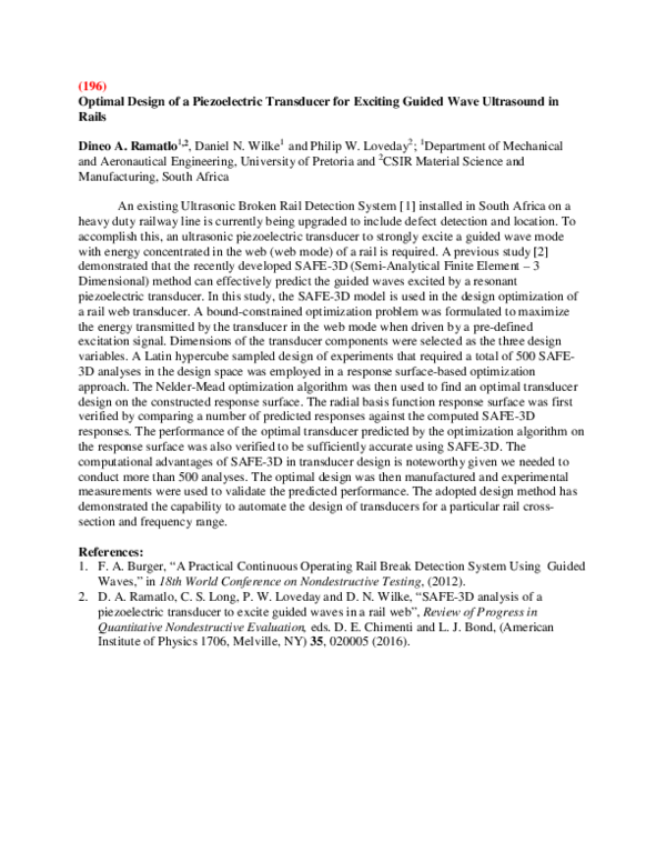 (PDF) Optimal design of a piezoelectric transducer for exciting guided ...