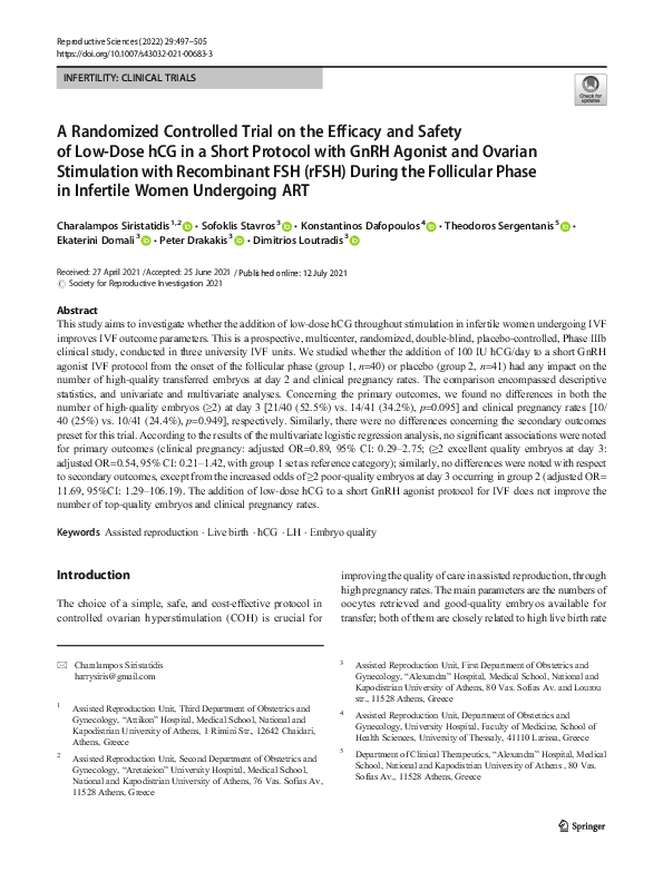 (PDF) A Randomized Controlled Trial on the Efficacy and Safety of Low ...