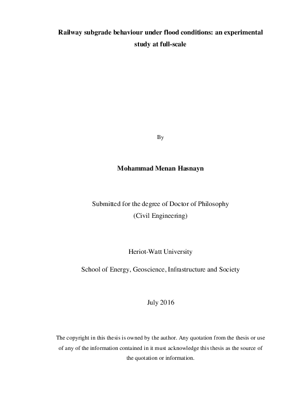 (PDF) Railway subgrade behaviour under flood conditions : an ...