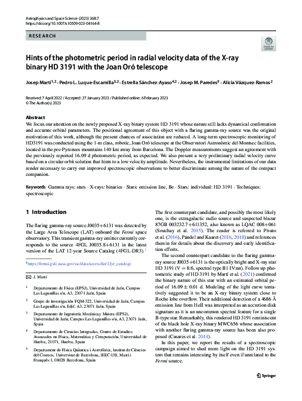 (PDF) Hints of the photometric period in radial velocity data of the X ...