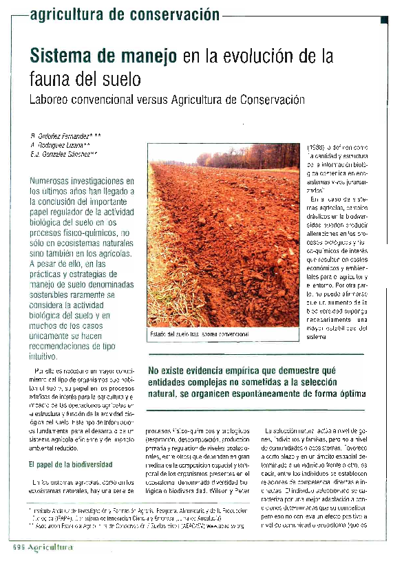 (PDF) Laboreo convencional versus Agricultura de Conservación