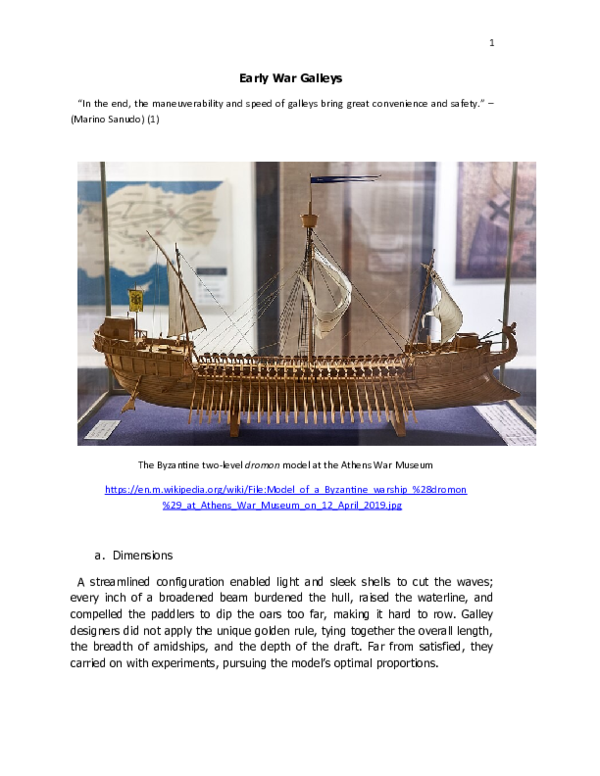 (DOC) Early War Galleys