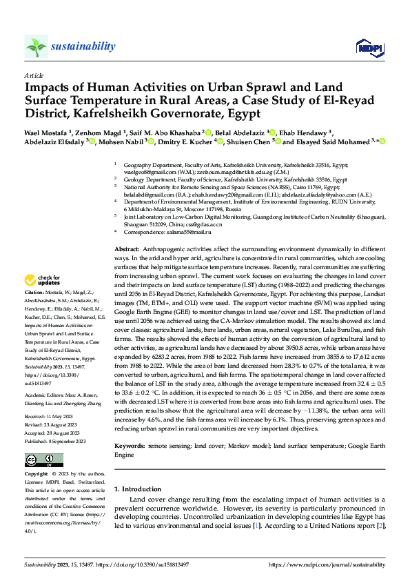 (PDF) Impacts of Human Activities on Urban Sprawl and Land Surface ...