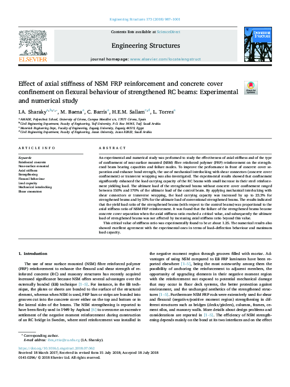 (PDF) Effect of axial stiffness of NSM FRP reinforcement and concrete ...