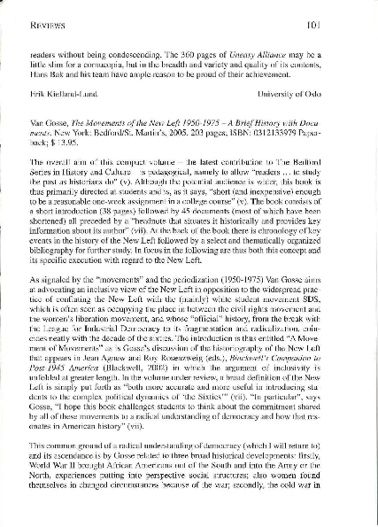 (PDF) Van Gosse's The Movements of the New Left 1950-1975 - A Brief ...