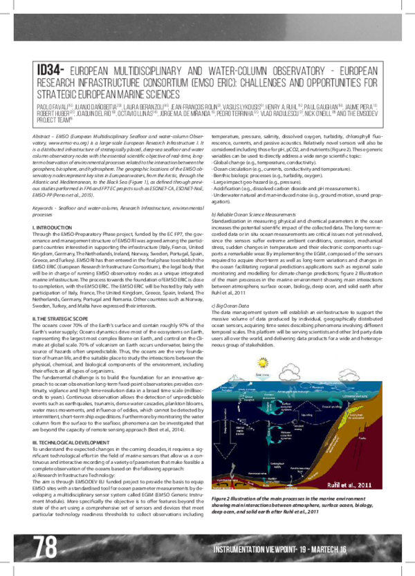 (PDF) European Multidisciplinary and Water-Column Observatory ...