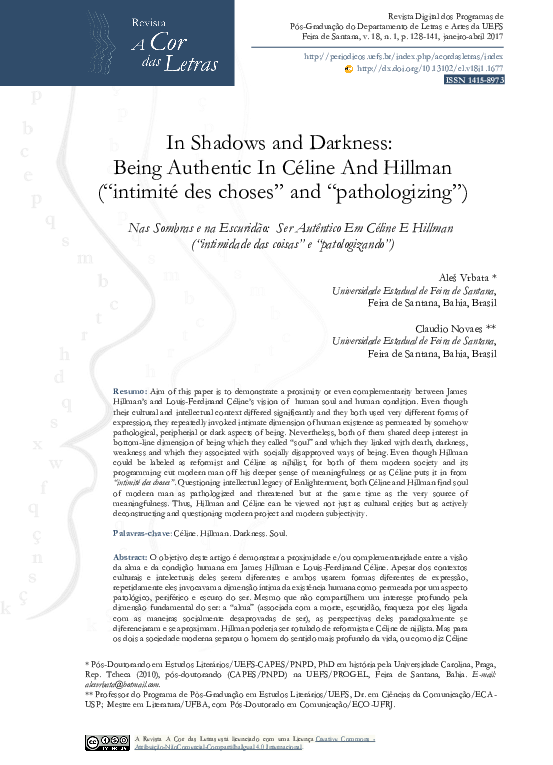 (PDF) In Shadows and Darkness: being authentic in Céline and Hillman ...