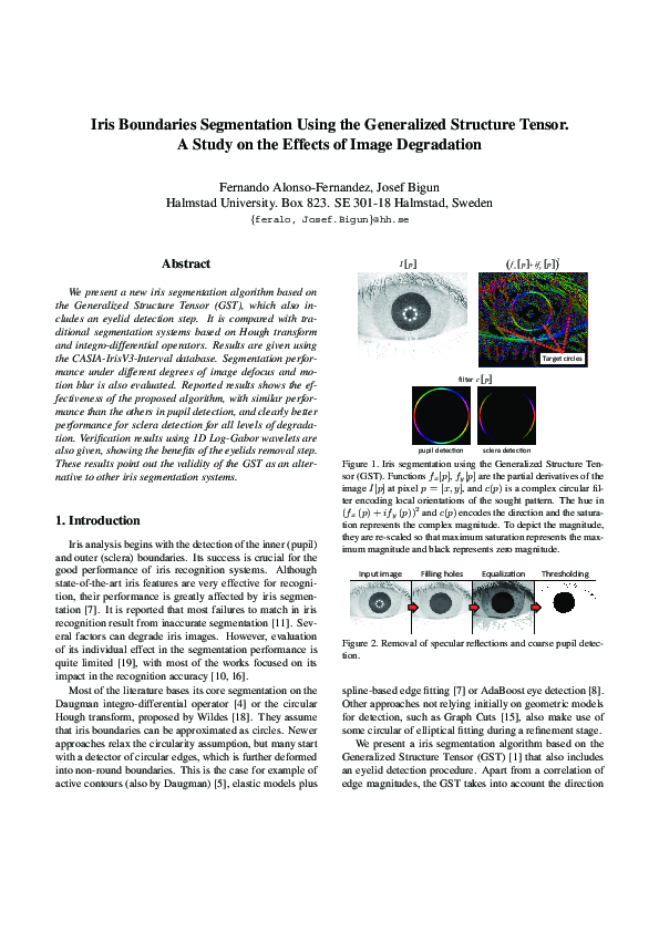 (PDF) Iris boundaries segmentation using the generalized structure tensor. A study on the ...