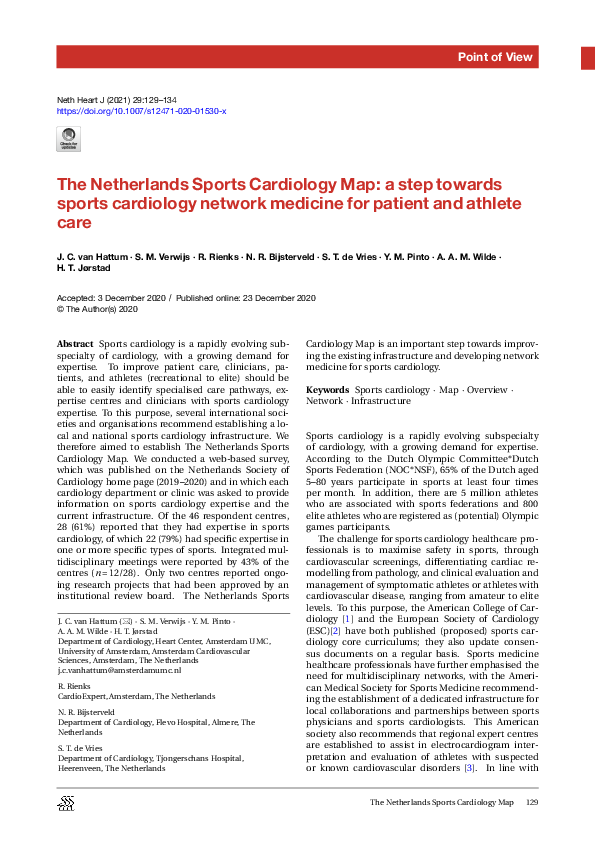 (PDF) The Netherlands Sports Cardiology Map: a step towards sports ...