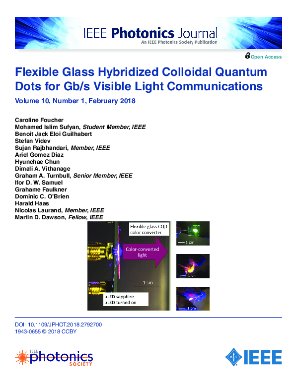 (PDF) Flexible Glass Hybridized Colloidal Quantum Dots for Gb/s Visible Light Communications