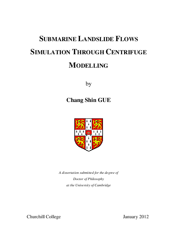 (PDF) Submarine landslide flows simulation through centrifuge modelling