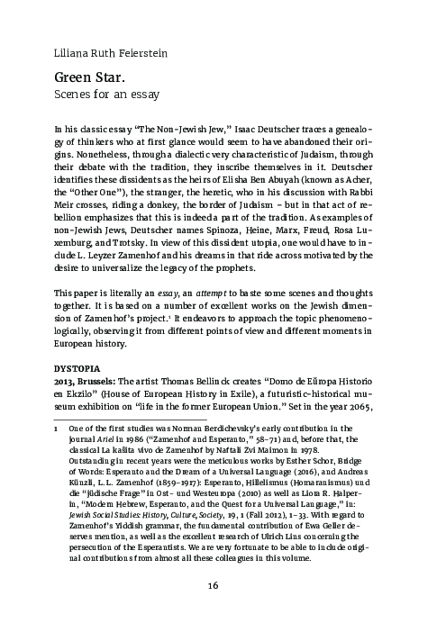 (PDF) Green Star. Scenes for an essay | Liliana Ruth Feierstein ...