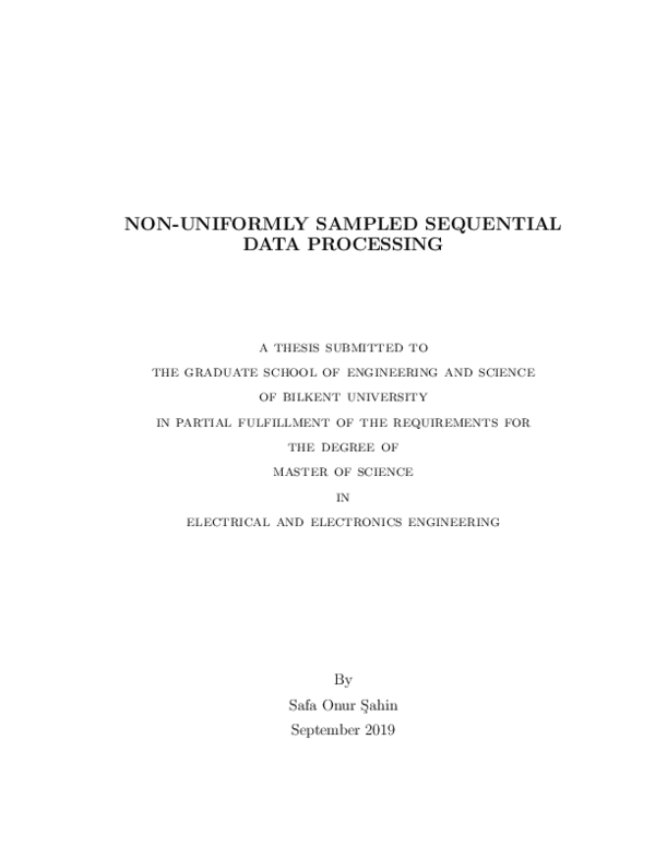 (PDF) Non-uniformly sampled sequential data processing