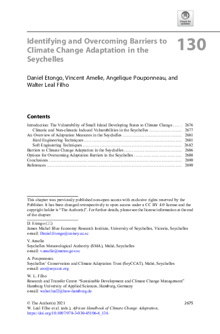 (PDF) Identifying and Overcoming Barriers to Climate Change Adaptation ...