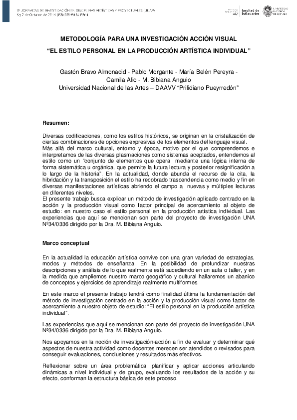 (PDF) Metodología para una investigación acción visual