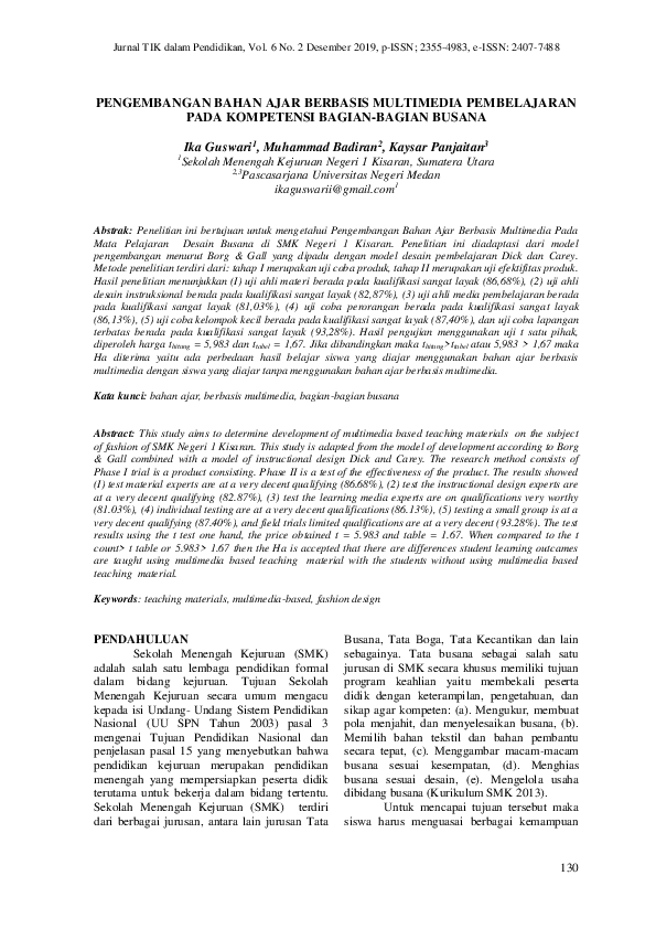 (PDF) Pengembangan Bahan Ajar Berbasis Multimedia Pembelajaran Pada Kompetensi Bagian-Bagian ...