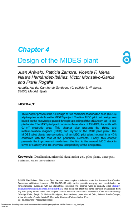 (PDF) Design of the MIDES plant