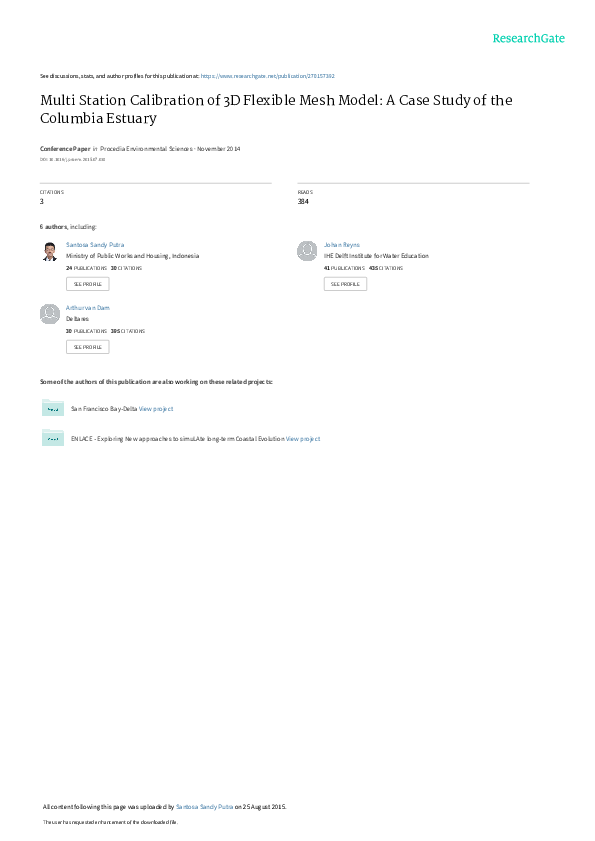 (PDF) Multi Station Calibration of 3D Flexible Mesh Model: A Case Study ...